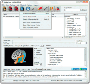 MediaCoder 0.8.15 released with transcoding statistics data visualization | Inside & Outside ...